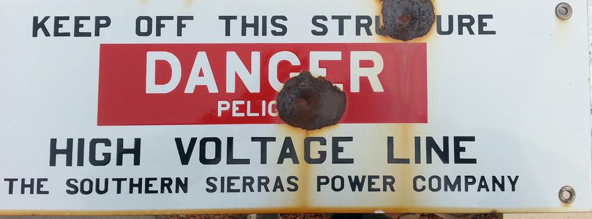 For Sale (not Sold) > THE SOUTHERN SIERRAS POWER COMPANY PORCELAIN SIGN