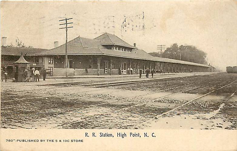 Vintage Photographs > High Point, NC c.1910, Railroad Station ...