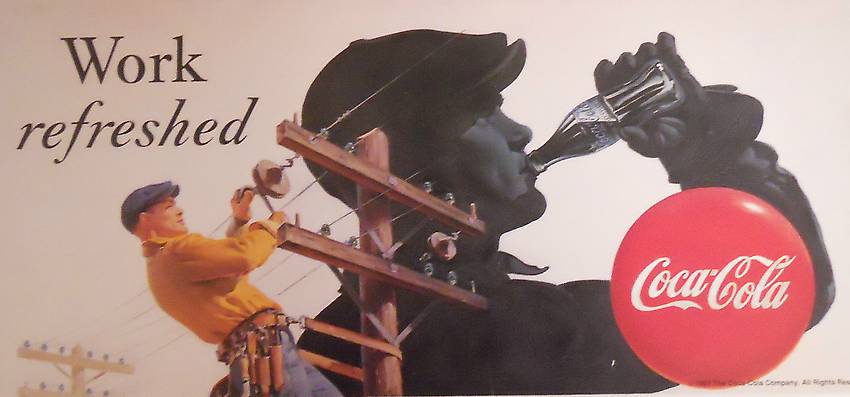 Vintage Photographs > Coca Cola 1930s Lineman Ad