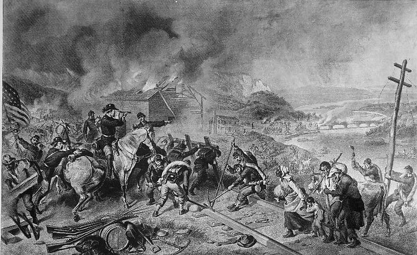 Vintage Photographs Civil War Telegraph Line Shermans March To Sea