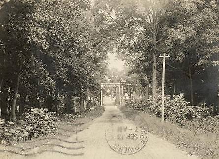 Vintage Photographs > Mendon, MI c.1905, 2-pin Rural Utility Line, Bridge